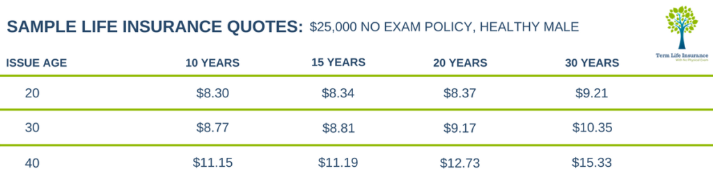 $25,000 Life Insurance Policy With No Exam (Compare Quotes)